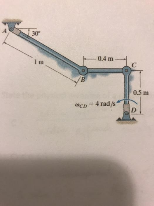 Solved The rod CD is rotating with an angular velocity Wcd | Chegg.com