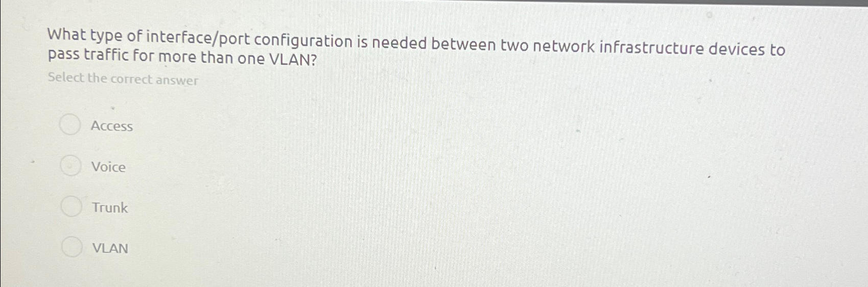 Solved What type of interface/port configuration is needed | Chegg.com