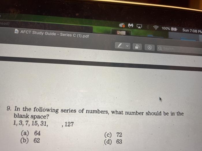 Solved read) Se E 100% 4-2 AFCT Study Guide - Series C | Chegg.com