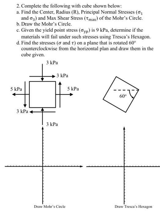 Solved 2. Complete the following with cube shown below: a. | Chegg.com