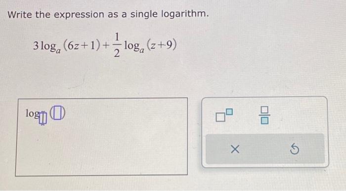 Solved Write the expression as a single logarithm. | Chegg.com