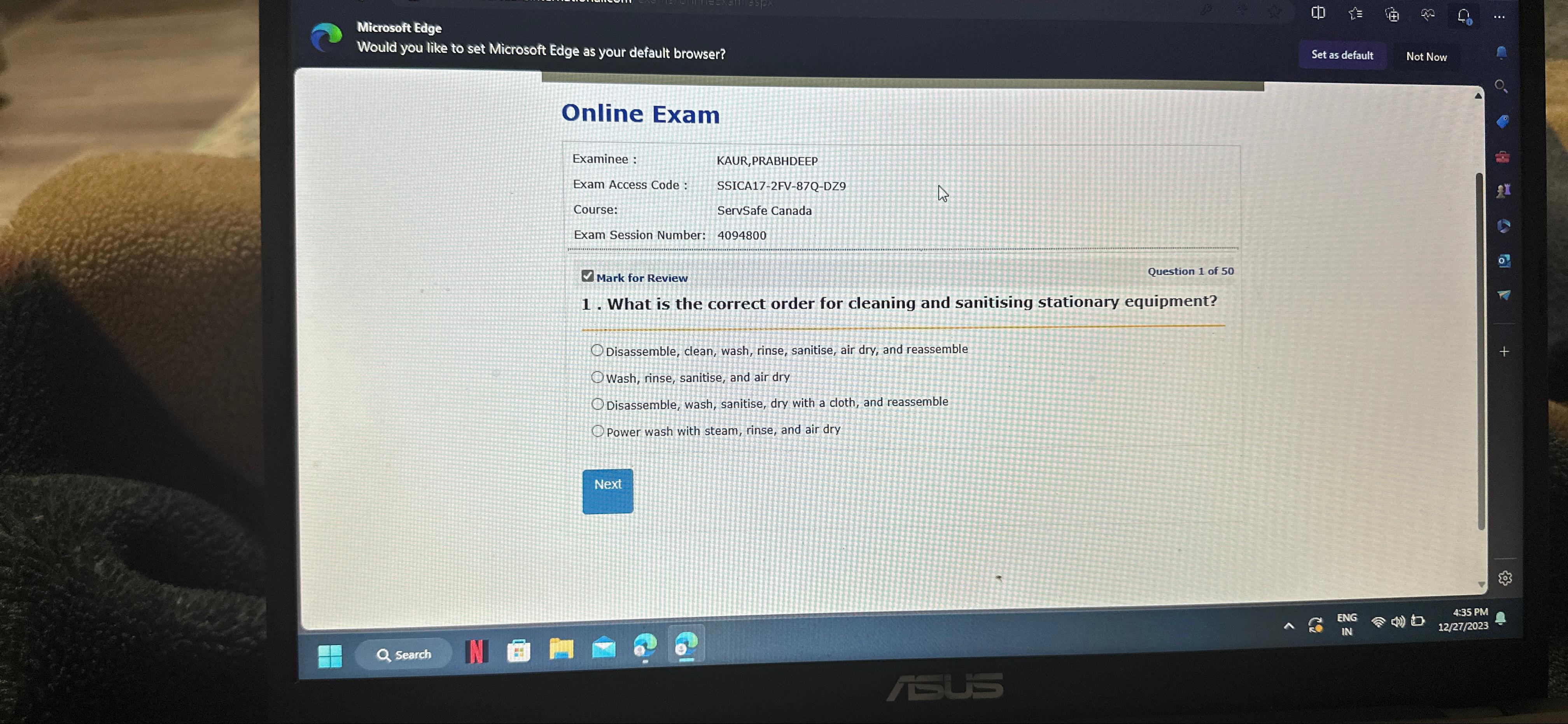 Solved Microsoft EdgeWould you like to set Microsoft Edge as | Chegg.com