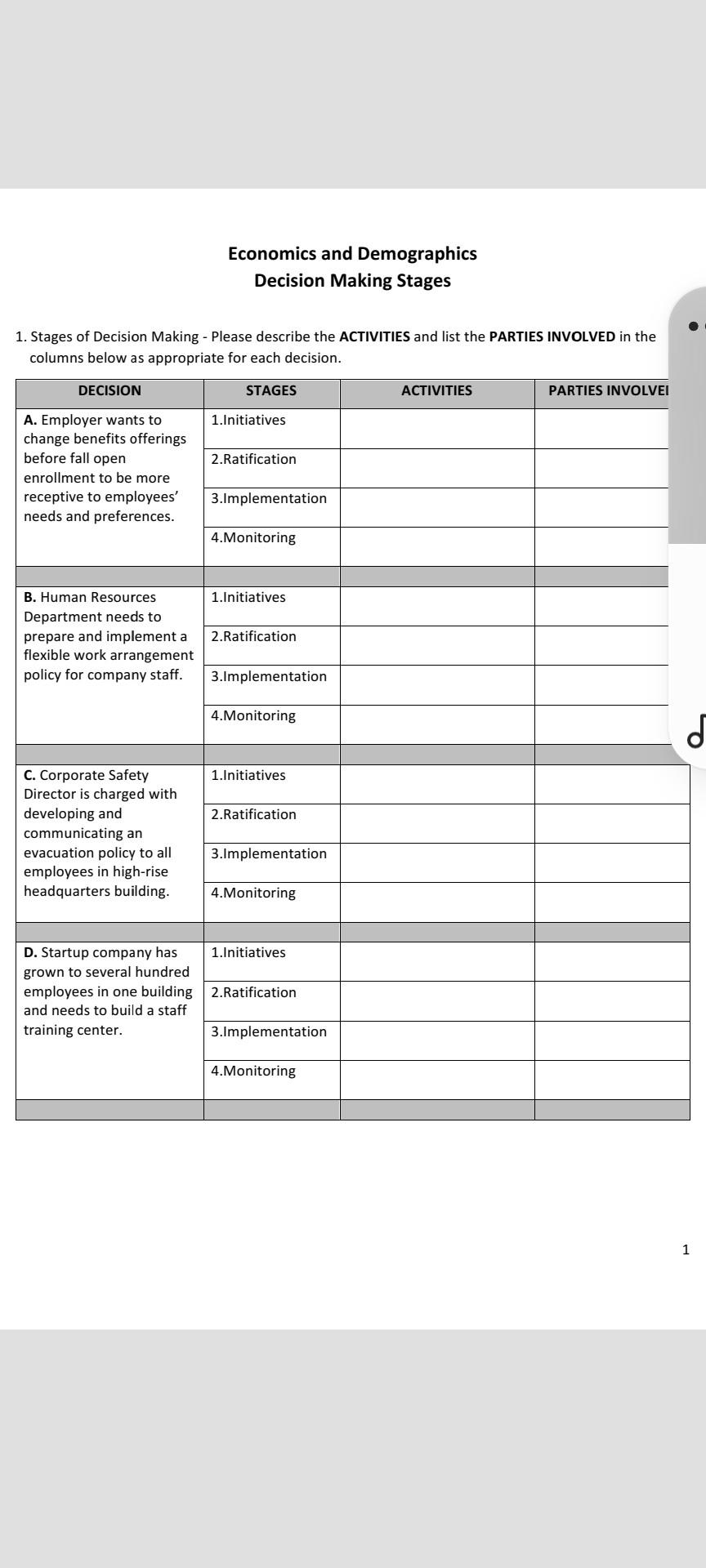 Download the assignment - Week 6 Assignment - Stages | Chegg.com