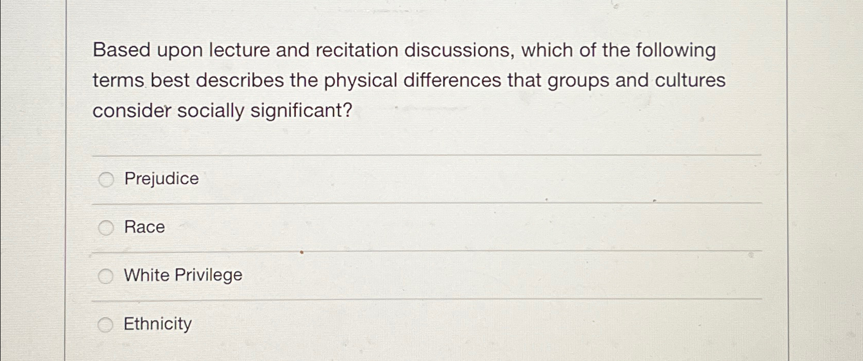 Solved Based upon lecture and recitation discussions, which | Chegg.com