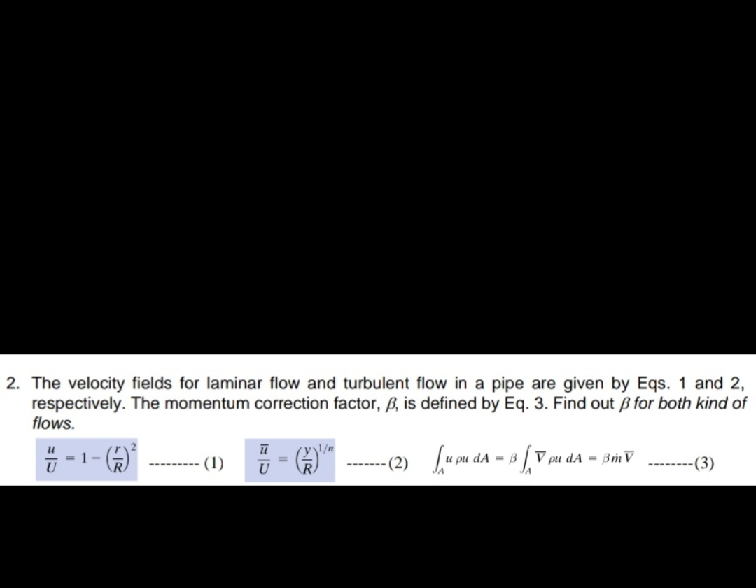 Solved The velocity fields for laminar flow and turbulent | Chegg.com