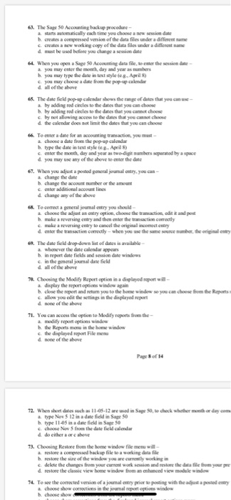 Solved Multiple Choice Ouestions to Rehearse for Test Circle | Chegg.com