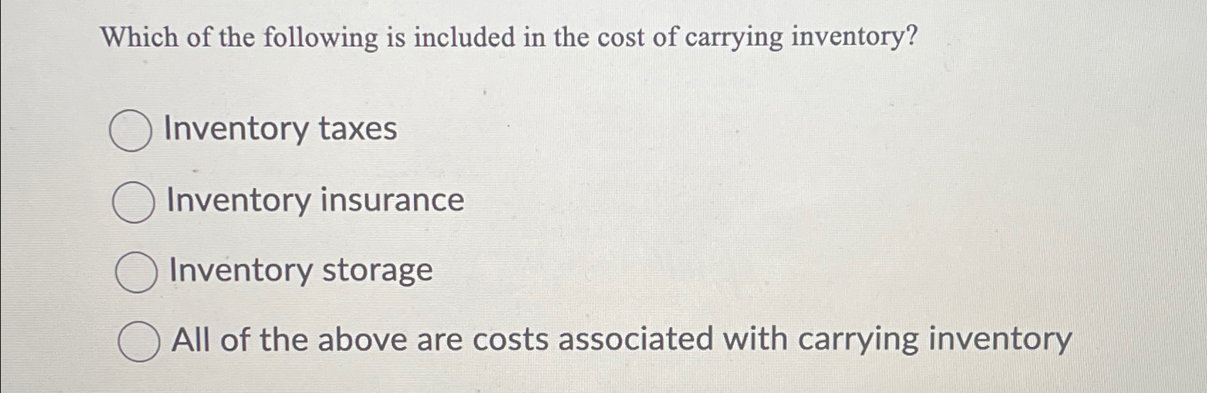 Solved Which of the following is included in the cost of | Chegg.com