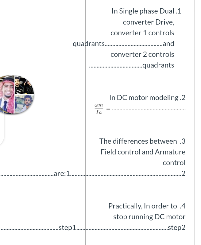 Solved In Single phase Dual.1 converter Drive, converter 1 | Chegg.com