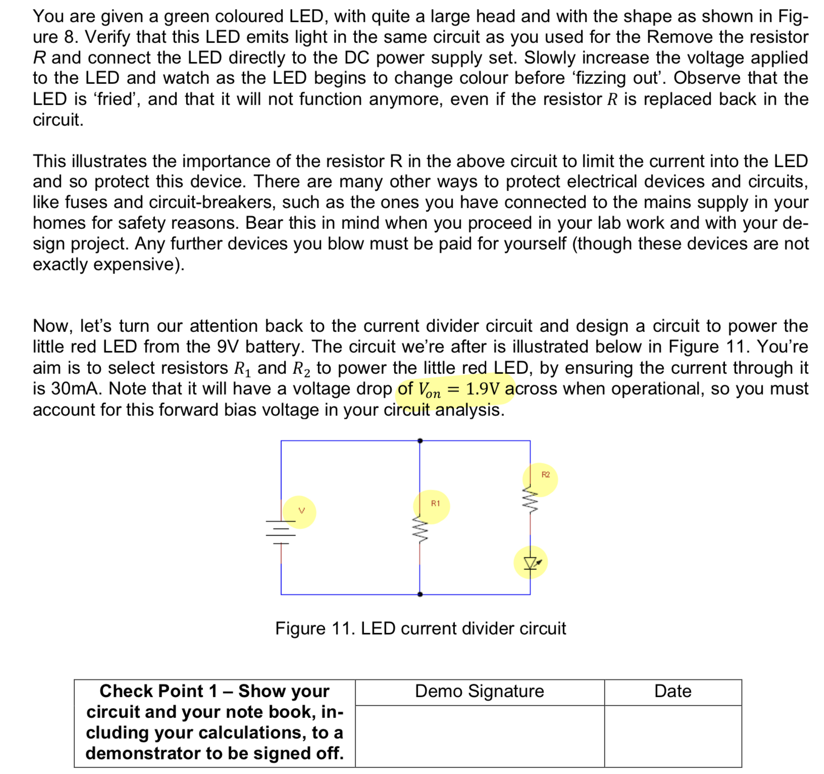 Solved You are given a green coloured LED, with quite a | Chegg.com
