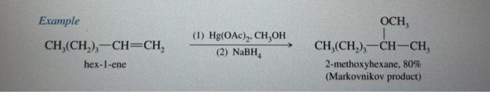 Solved Example CH3(CH2)3−CH=CH2 hex-1-ene 2-methoxyhexane, | Chegg.com