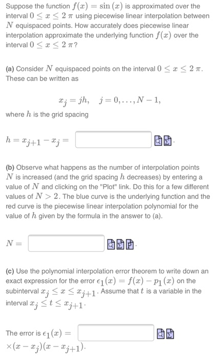 Suppose the function f(x) = sin(x) is approximated | Chegg.com