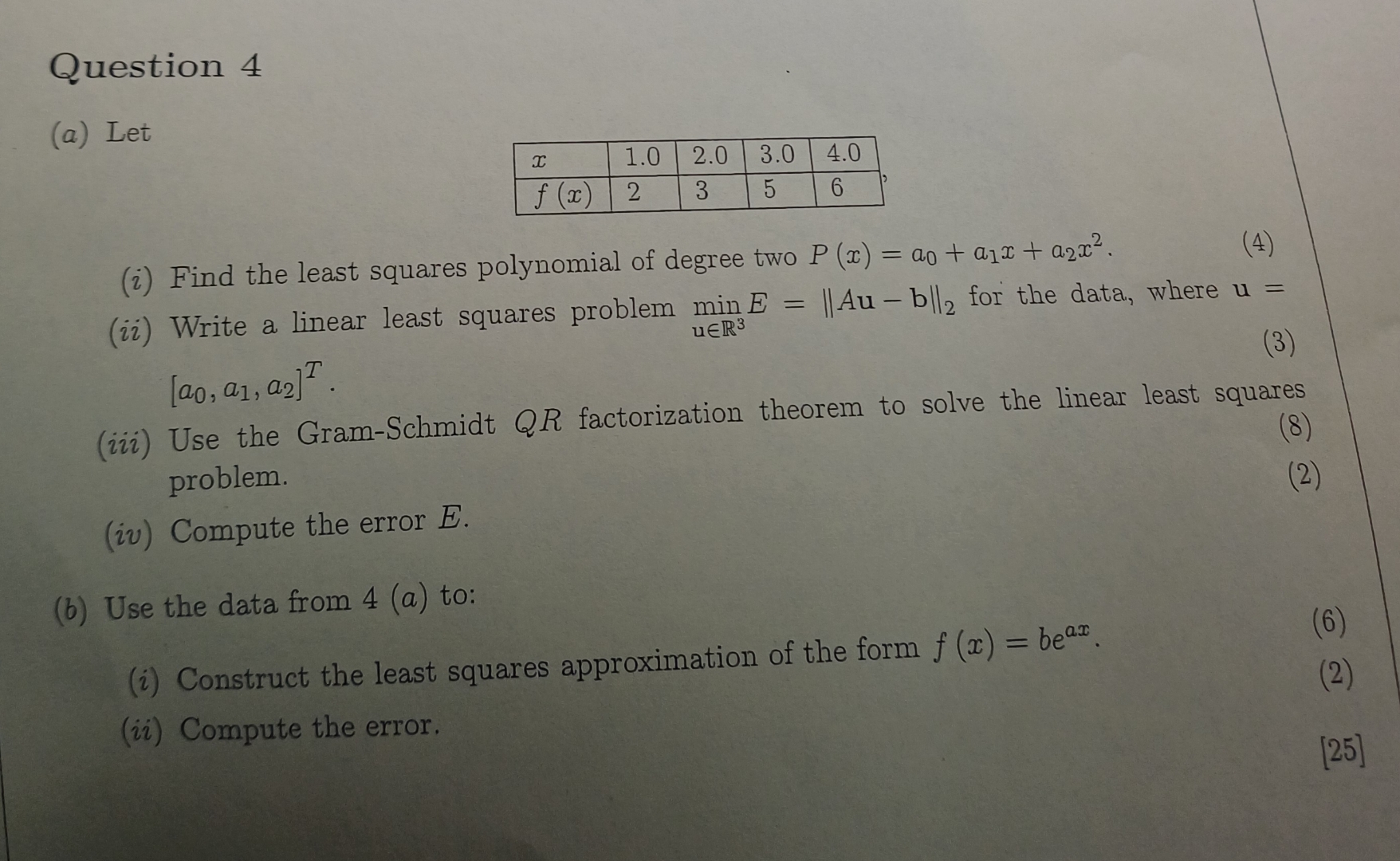 Solved Question 4(a) | Chegg.com