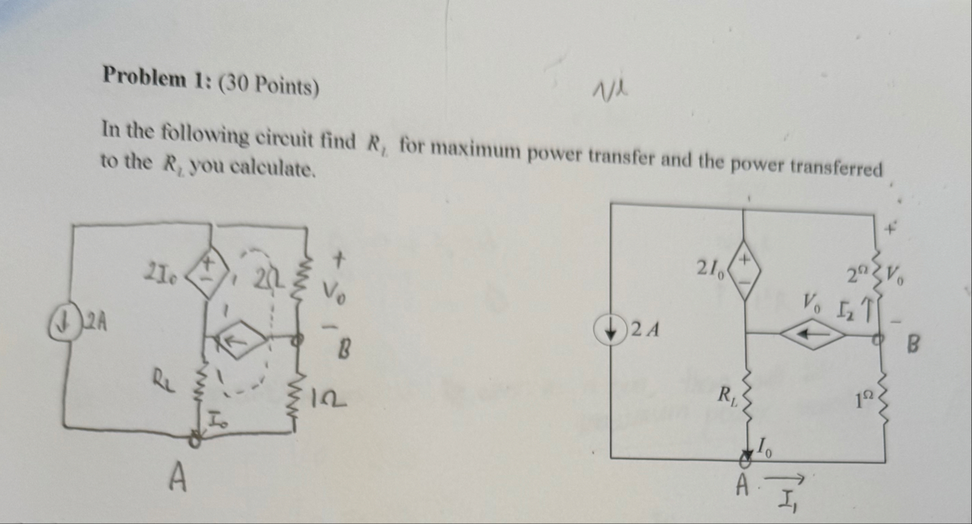 Solved Problem 1: (30 ﻿Points)NIn the following circuit find | Chegg.com