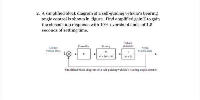 Solved 2. A simplified block diagram of a self-guiding | Chegg.com