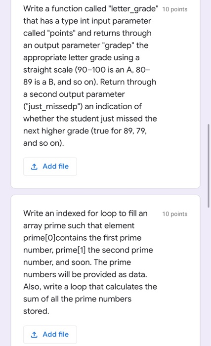 Solved Write a function called "letter_grade" 10 points that | Chegg.com