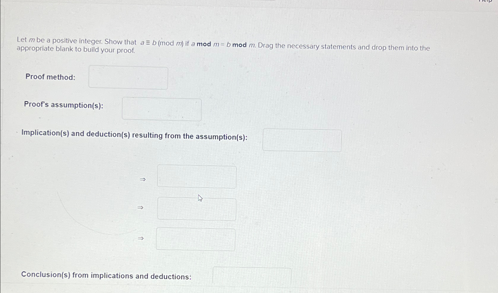 Solved Let m ﻿be a positive integer. Show that a-=b(modm) | Chegg.com