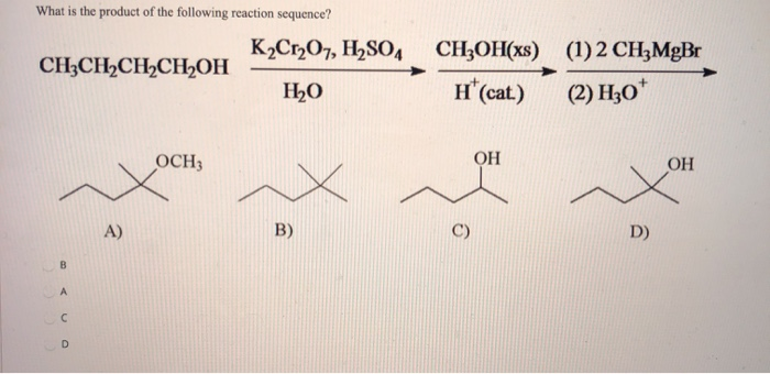 Solved What is the product of the following reaction | Chegg.com