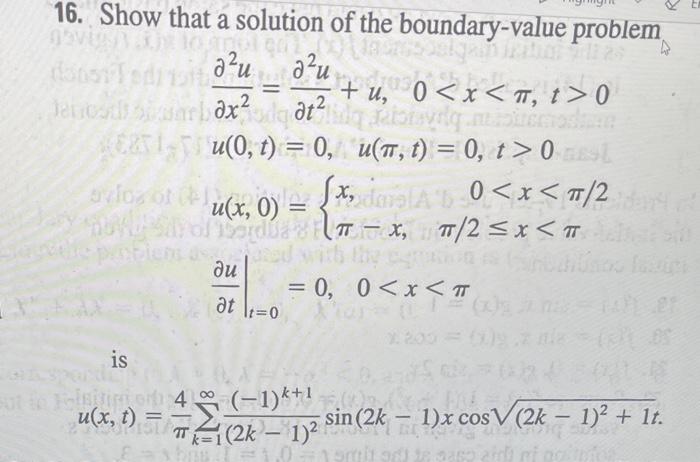 Solved 6. Show that a solution of the boundary-value problem | Chegg.com