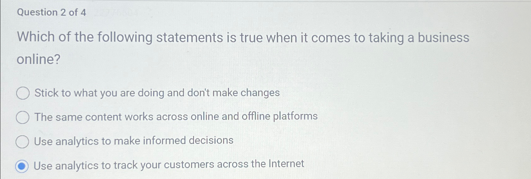 Solved Question 2 ﻿of 4Which of the following statements is | Chegg.com