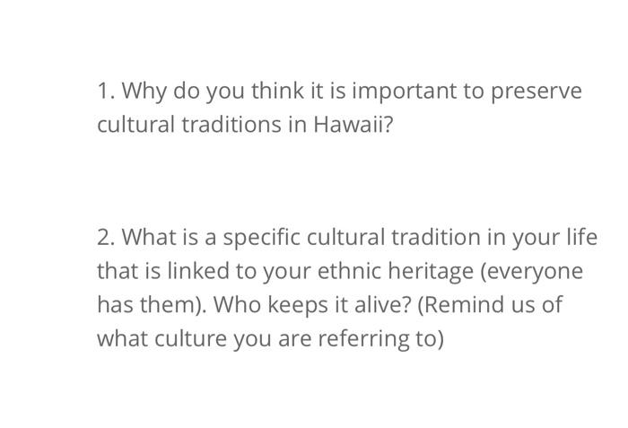 1. Why do you think it is important to preserve | Chegg.com