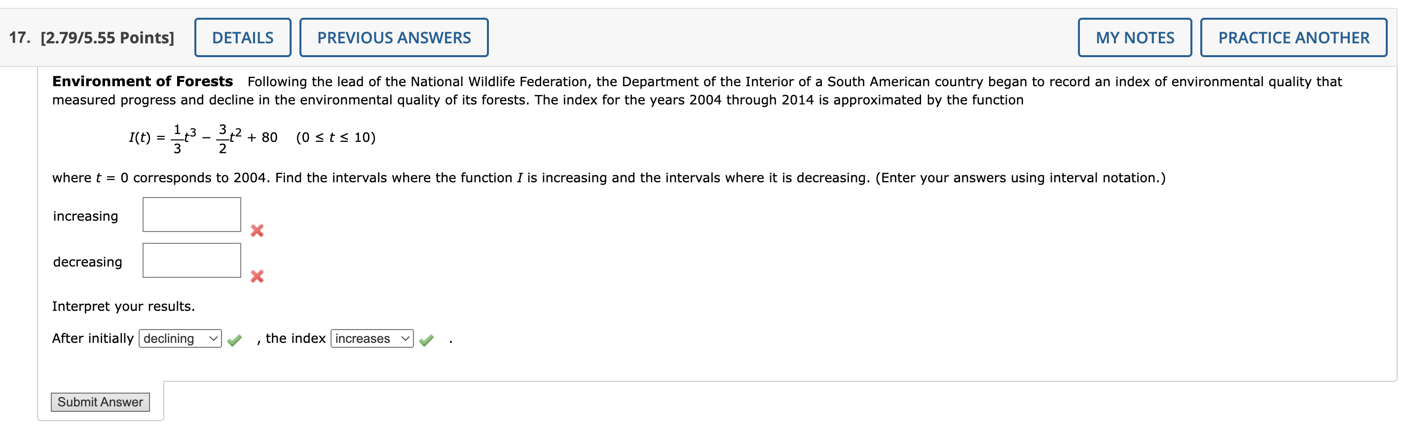 Solved Environment of Forests Following the lead of the | Chegg.com