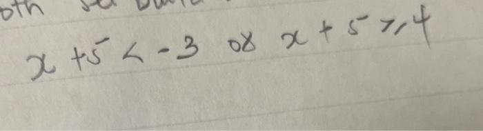 Solved x+5