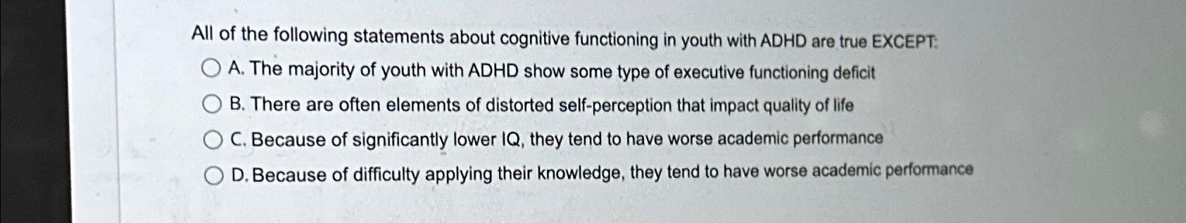 Solved All of the following statements about cognitive | Chegg.com