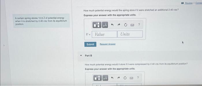 Solved How much potential energy would the spring store if a | Chegg.com