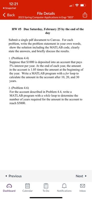 Solved HW \#5 Due Saturday, February 25 by the end of the | Chegg.com