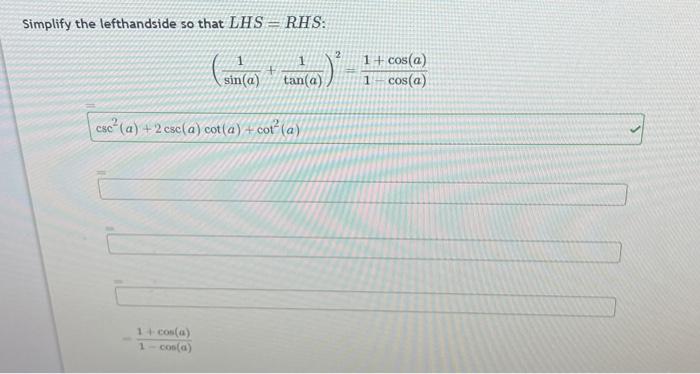 Solved Simplify the lefthandside so that LHS=RHS : | Chegg.com