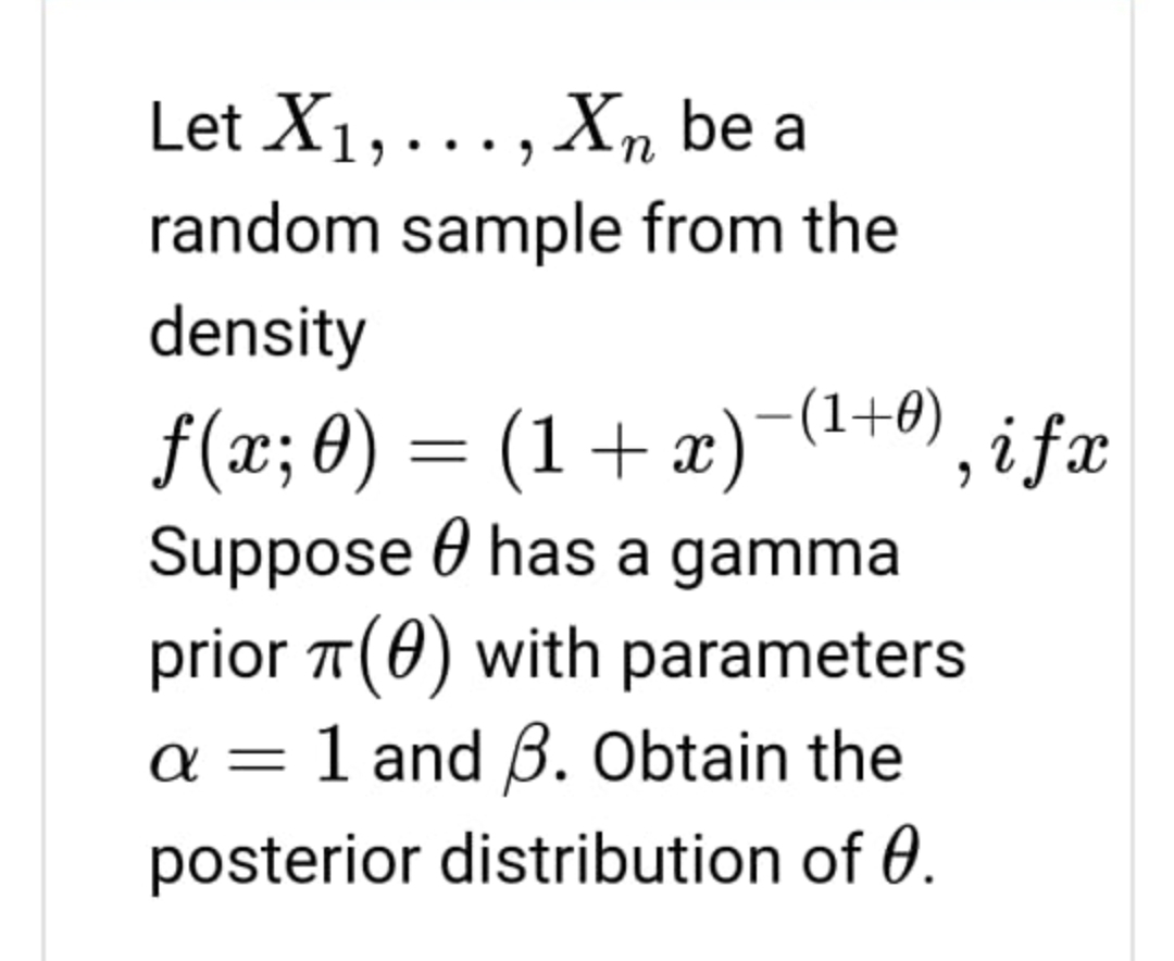 Solved Let x1,dots,xn ﻿be a random sample from the density | Chegg.com