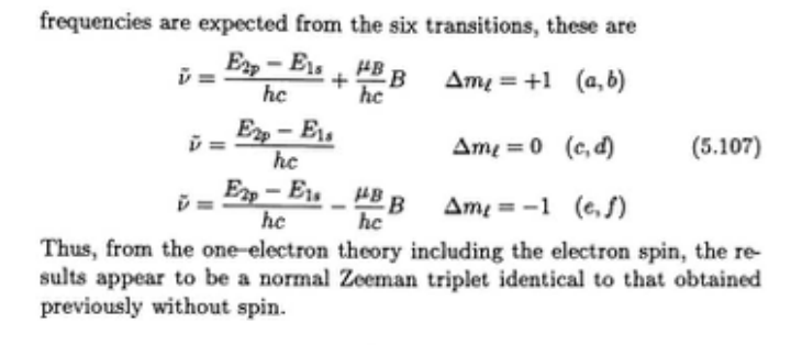 Solved 5.13 Spin of electrons When the Zeeman triplet is | Chegg.com