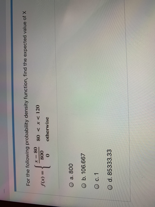 Solved For the following probability density function, find | Chegg.com