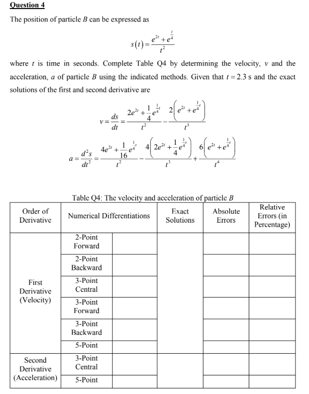 Solved Question 4The position of ﻿particle B ﻿can be | Chegg.com