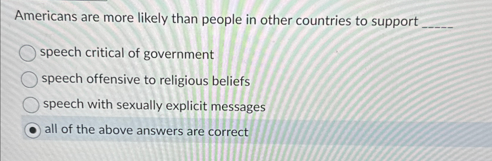 Solved Americans are more likely than people in other | Chegg.com