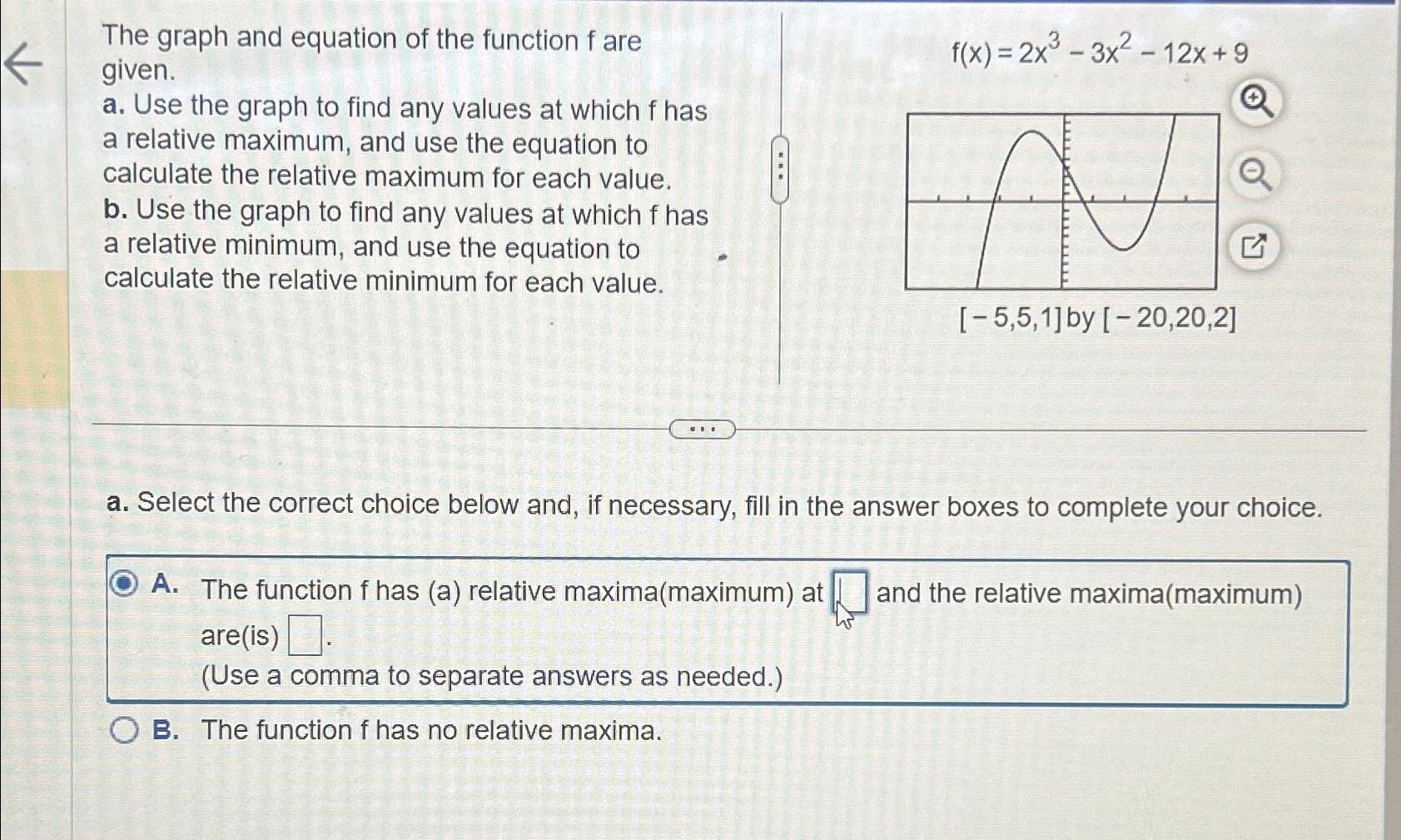 Solved The Graph And Equation Of The Function F ﻿are