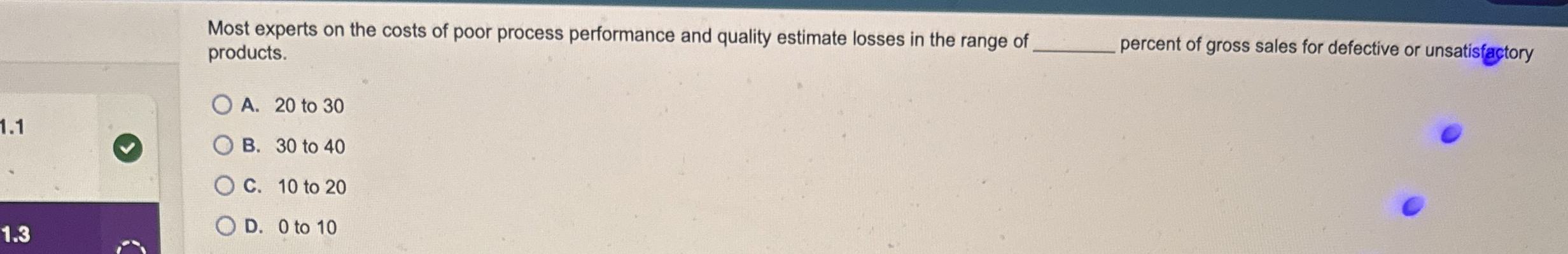 Solved Most experts on the costs of poor process performance | Chegg.com