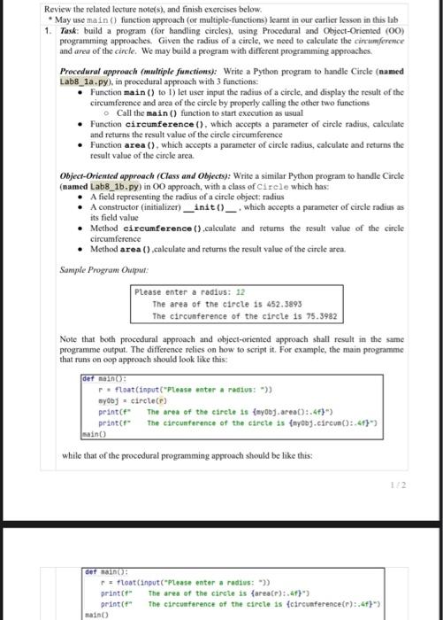 Solved Review the related lecture note(s), and finish | Chegg.com