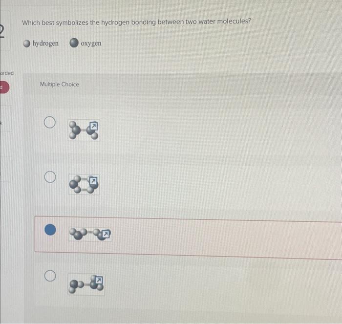 Solved Which best symbolizes the hydrogen bonding between | Chegg.com