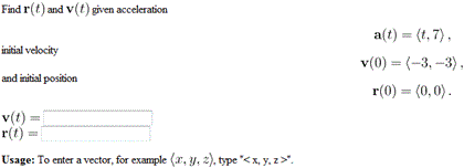 Solved Find r(t) and v( t) given acceleration initial | Chegg.com