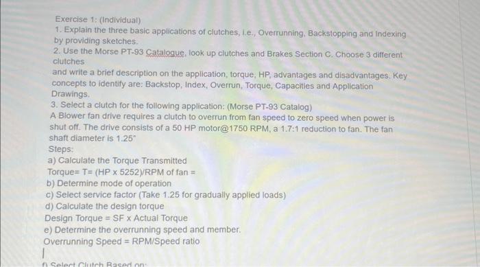 Solved Exercise 1: (Individual) 1. Explain the three basic | Chegg.com