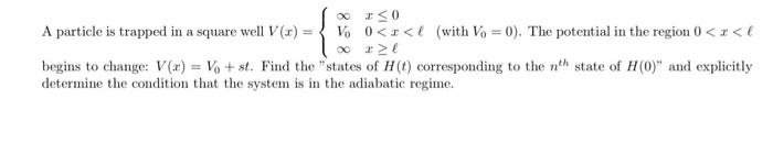 Solved A particle is trapped in a square well | Chegg.com