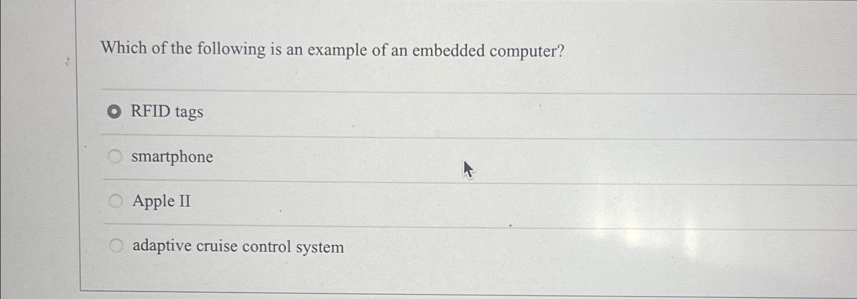 Solved Which of the following is an example of an embedded | Chegg.com