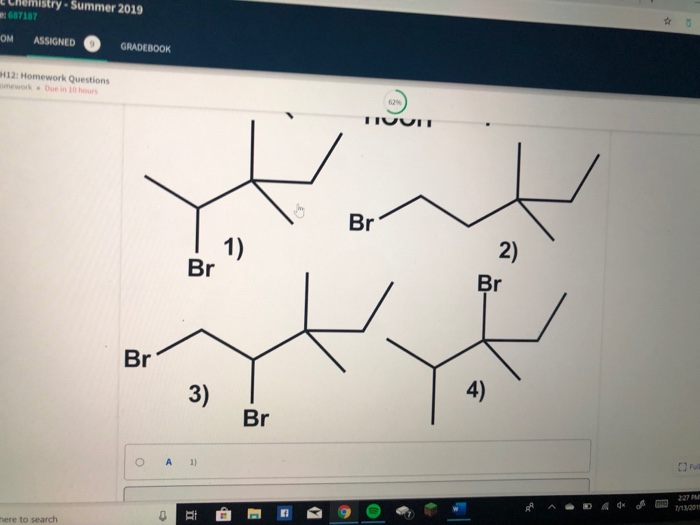 Solved H13.10 Homework. Unanswered What is the major product | Chegg.com