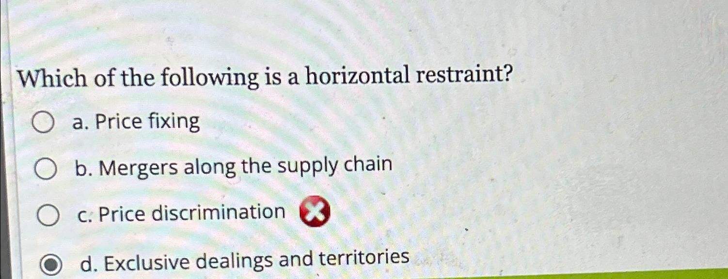 Solved Which of the following is a horizontal restraint?a. | Chegg.com