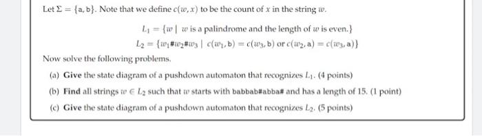 Solved solve it urgently..Let ( Sigma={mathrm{a}, mathrm{b}} | Chegg.com