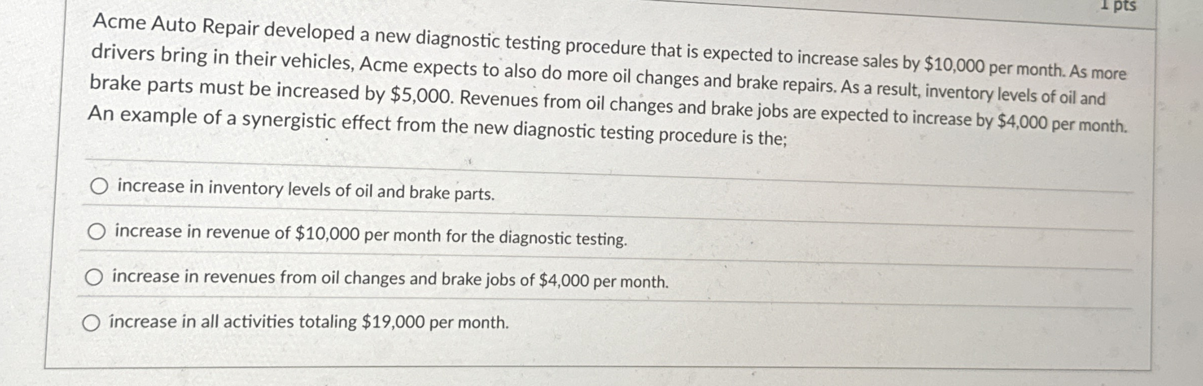 Solved Acme Auto Repair developed a new diagnostic testing | Chegg.com