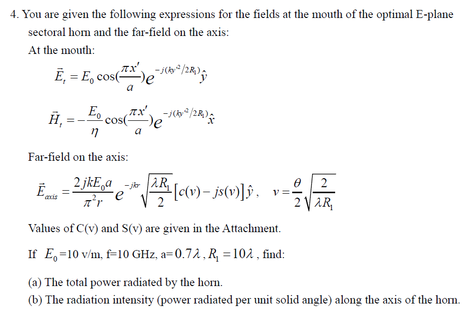 Solved 4. You are given the following expressions for the | Chegg.com