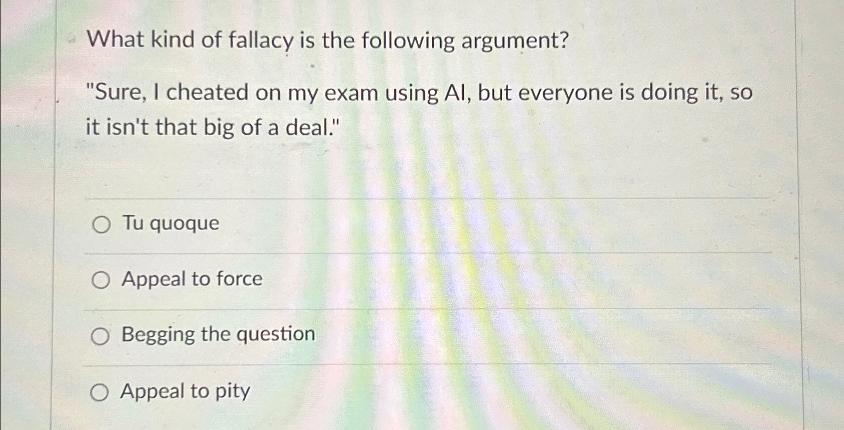 Solved What kind of fallacy is the following argument?"Sure, | Chegg.com