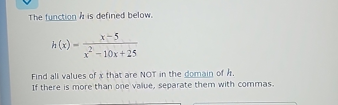 Solved The function h ﻿is defined | Chegg.com
